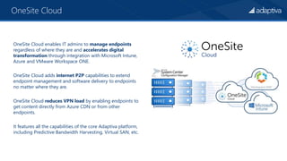 Adaptiva OneSite Cloud: Software Delivery Everywhere | PPT