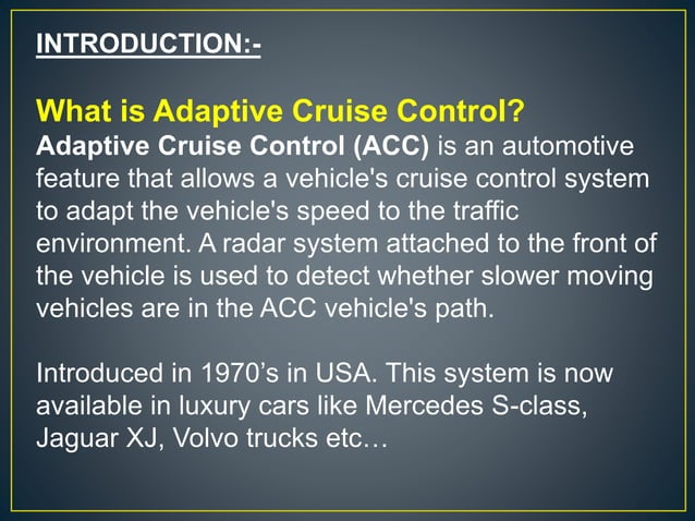 adaptive-cruise-control-system_Overview_ | PPT