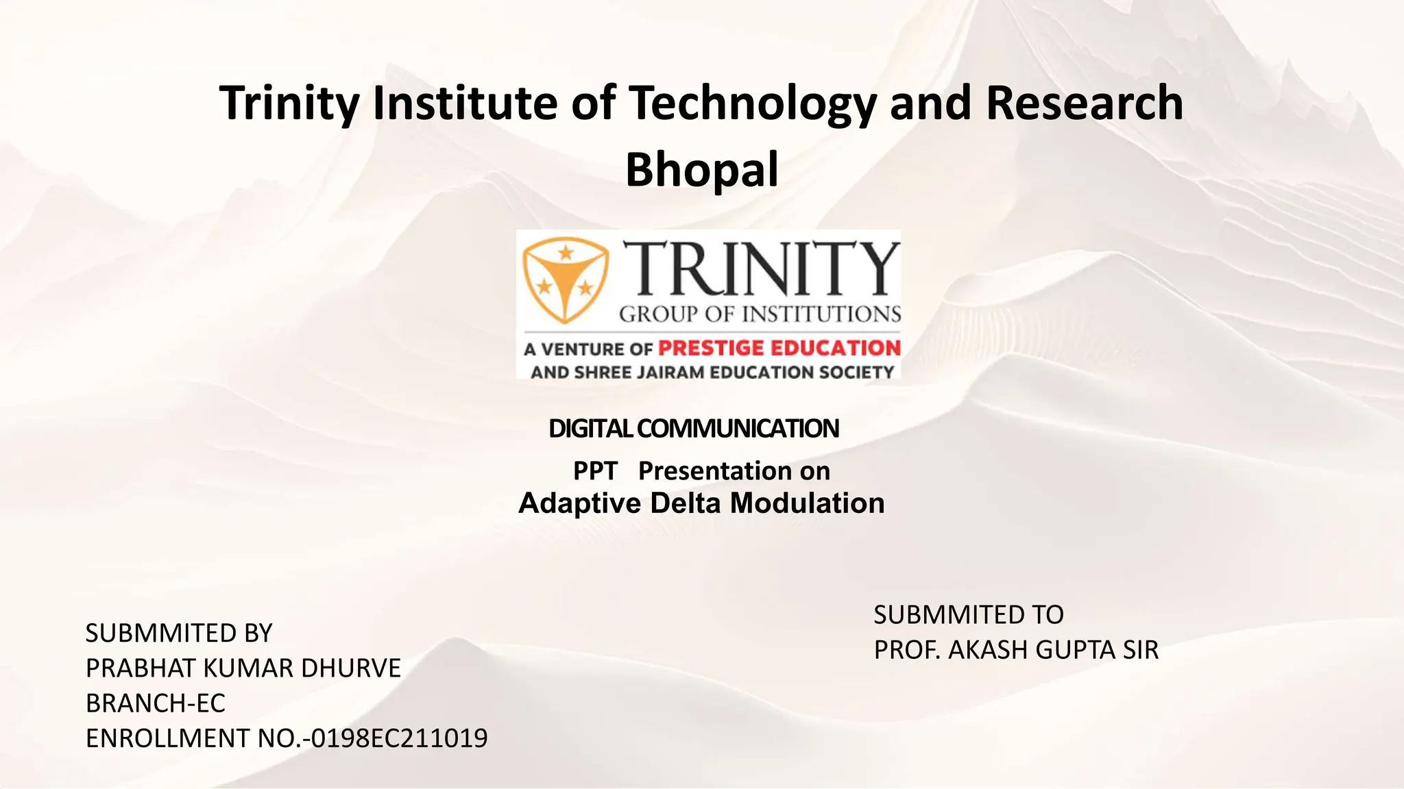 Adaptive Delta Modulation Harnessing The Power Of Signals[1] Pptx
