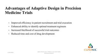 Adoptive Design: Optimizing Clinical Trial Strategies for Precision ...