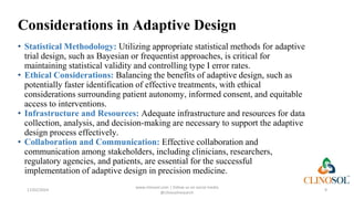 Adoptive Design: Optimizing Clinical Trial Strategies for Precision ...