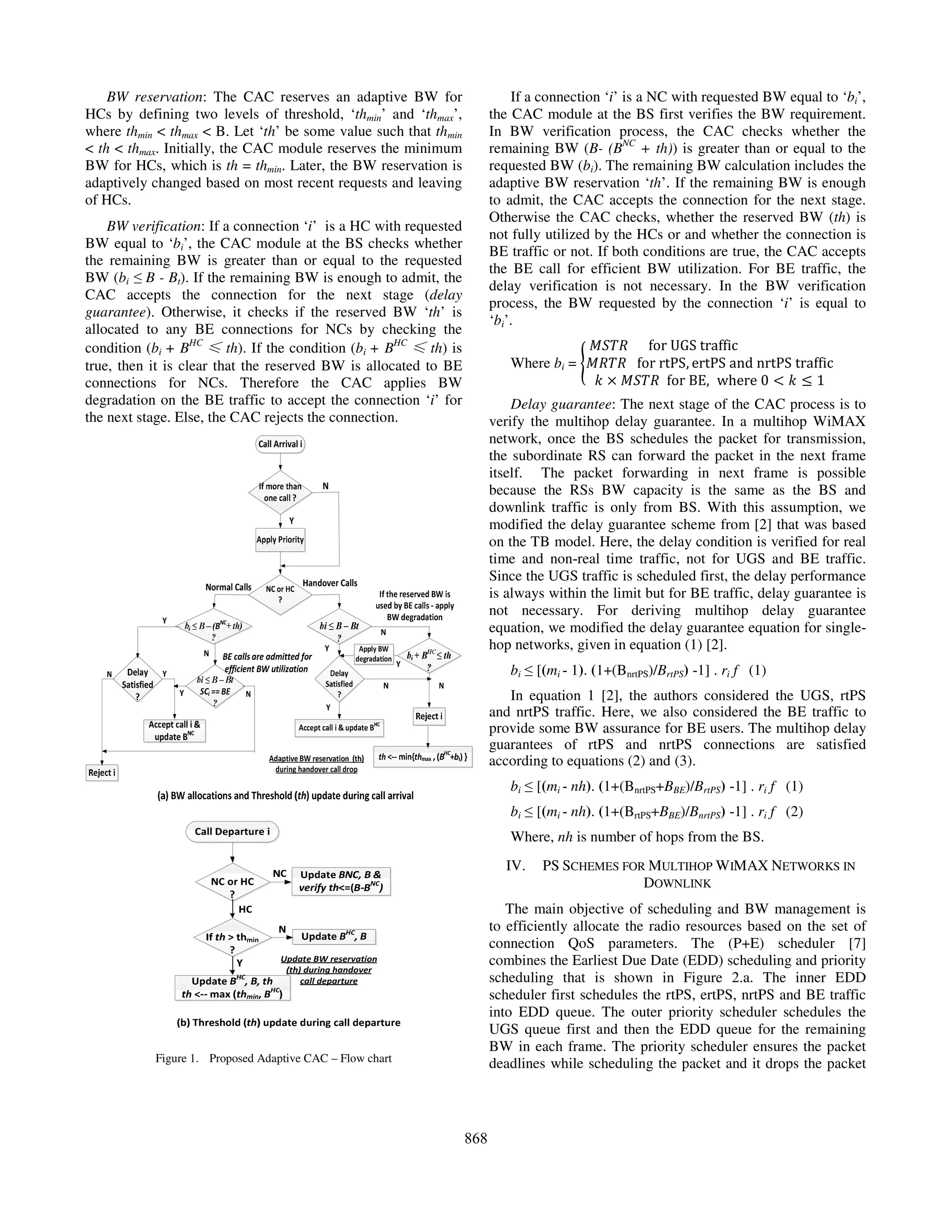 Adaptive Admission Control And Packet Scheduling Schemes For Qos Provisioning In Multihop Wimax