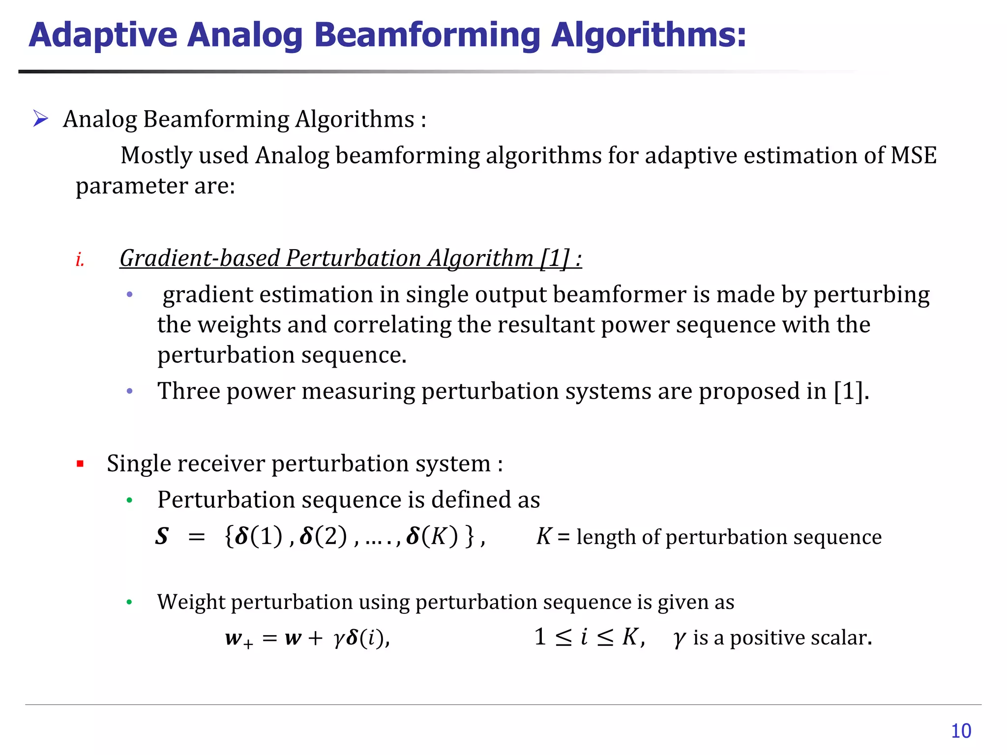 Adaptive analog beamforming | PPTX