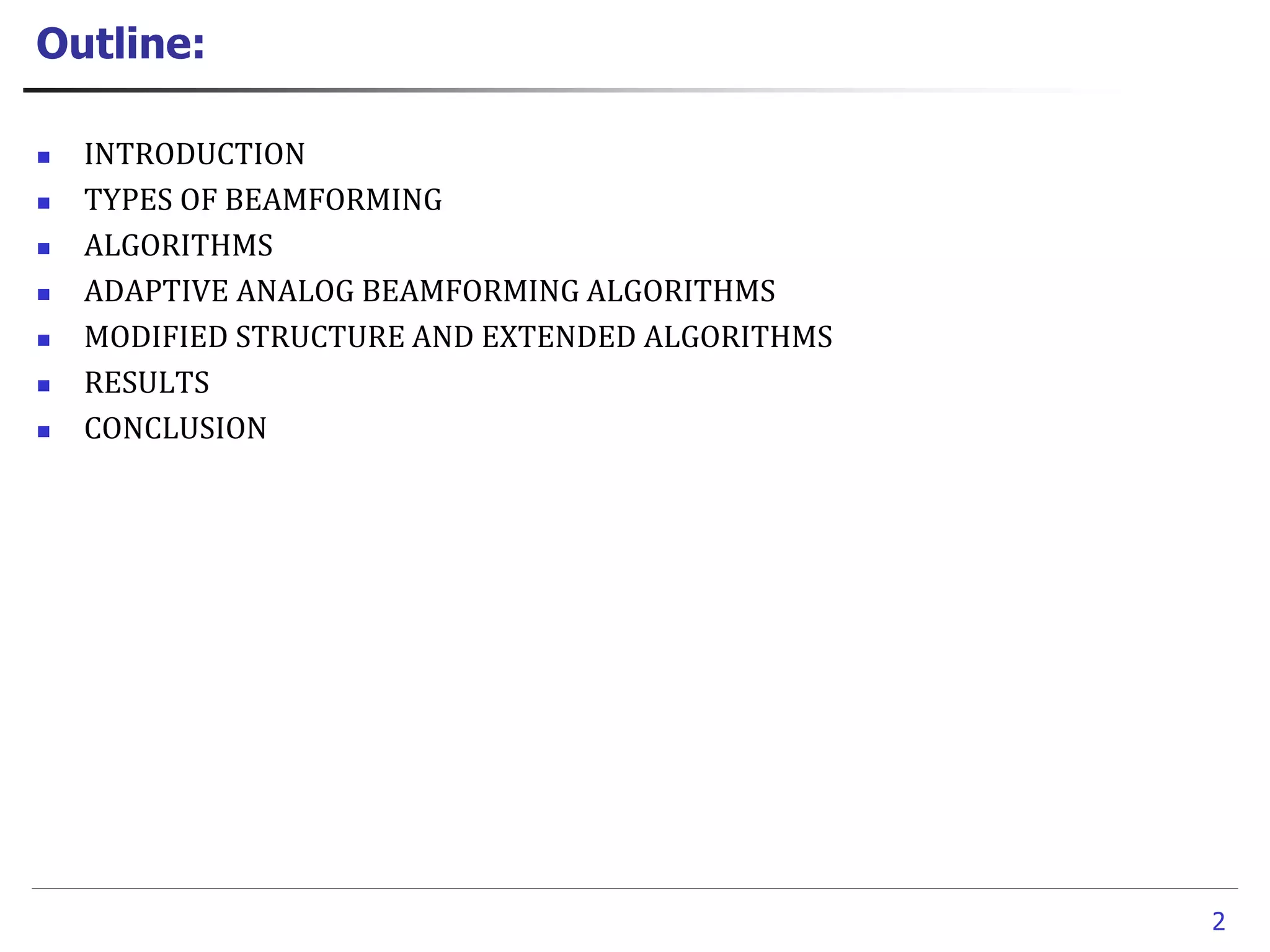 Adaptive analog beamforming | PPTX