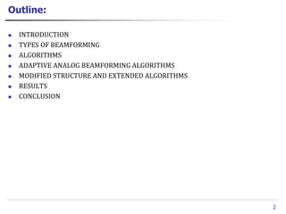 Adaptive analog beamforming | PPTX