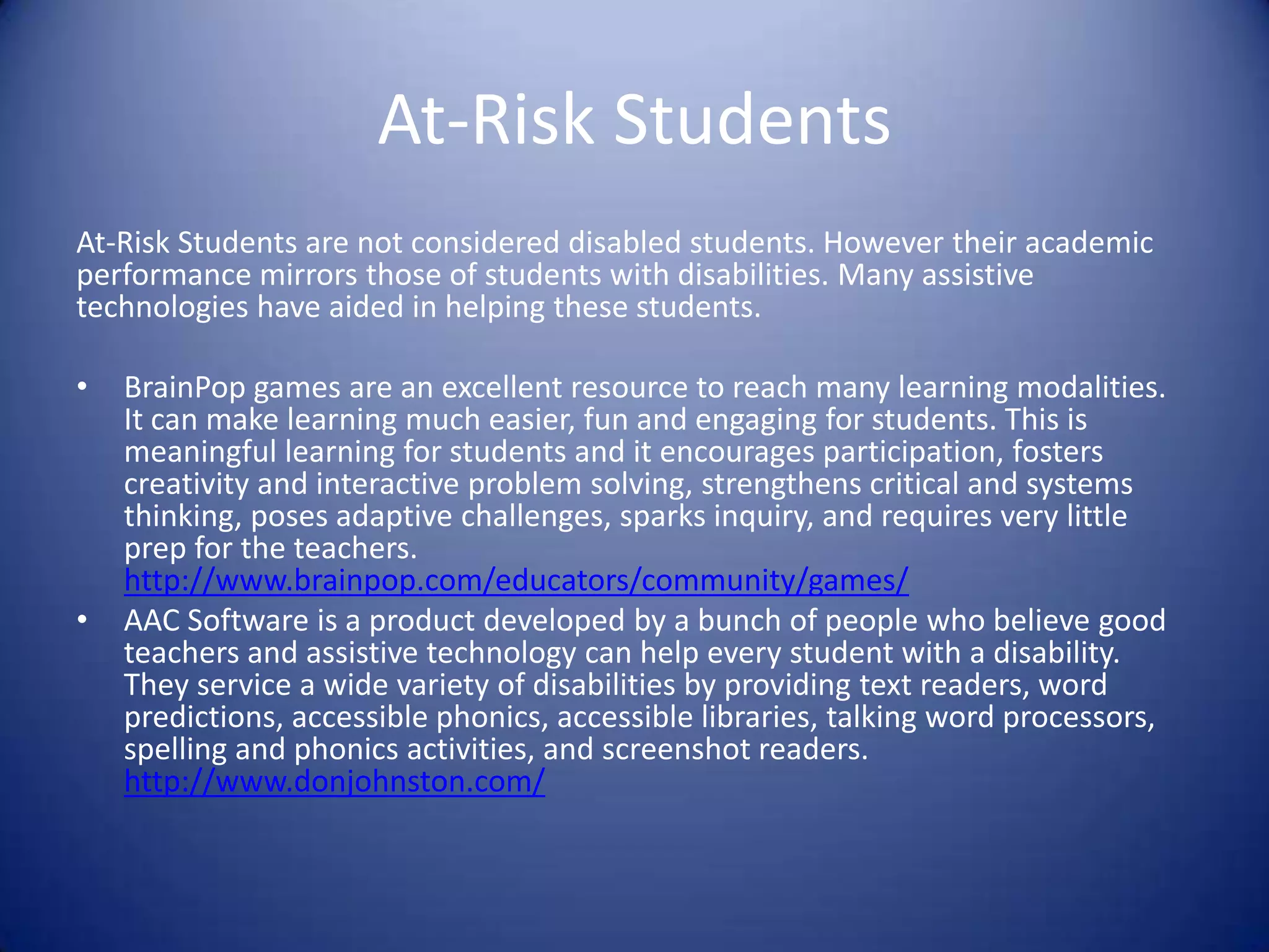 Adaptive and assistive technology | PPTX