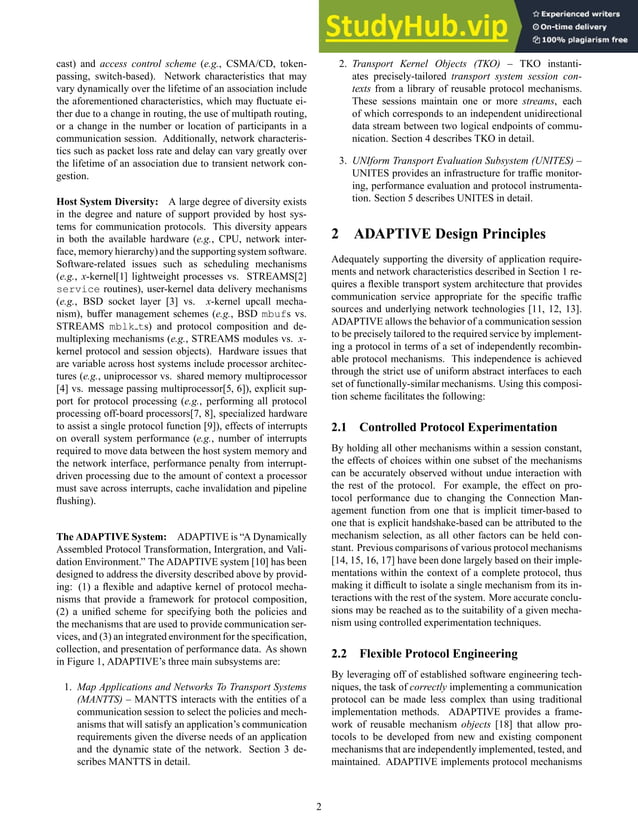Adaptive An Object Oriented Framework For Flexible And Adaptive