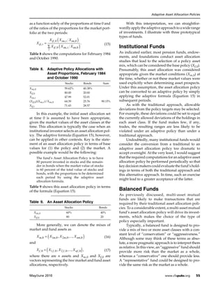 Adaptive asset allocation policies | PDF