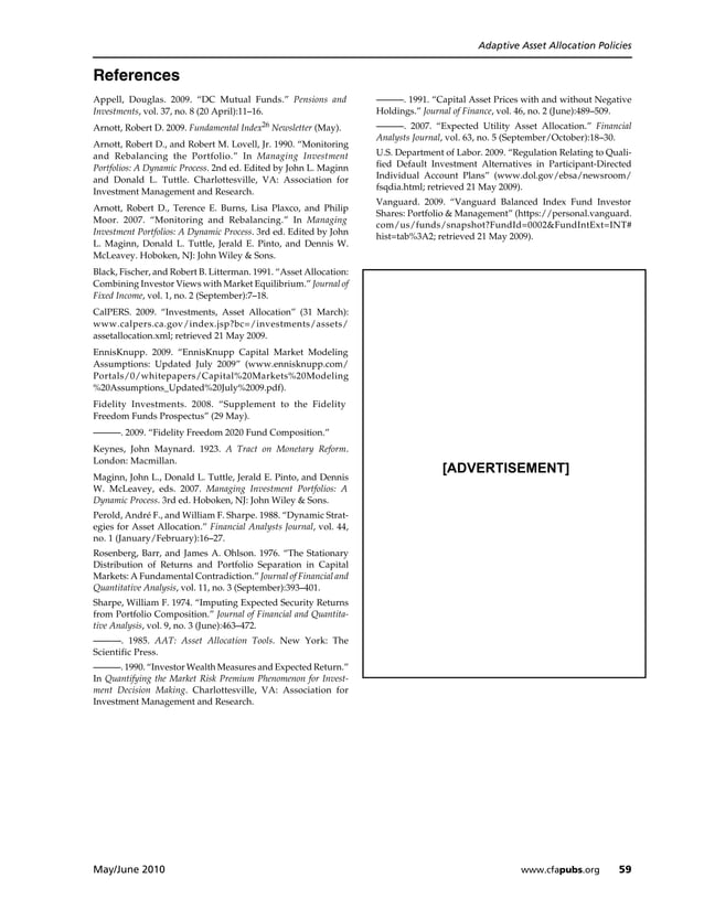 Adaptive asset allocation policies | PDF