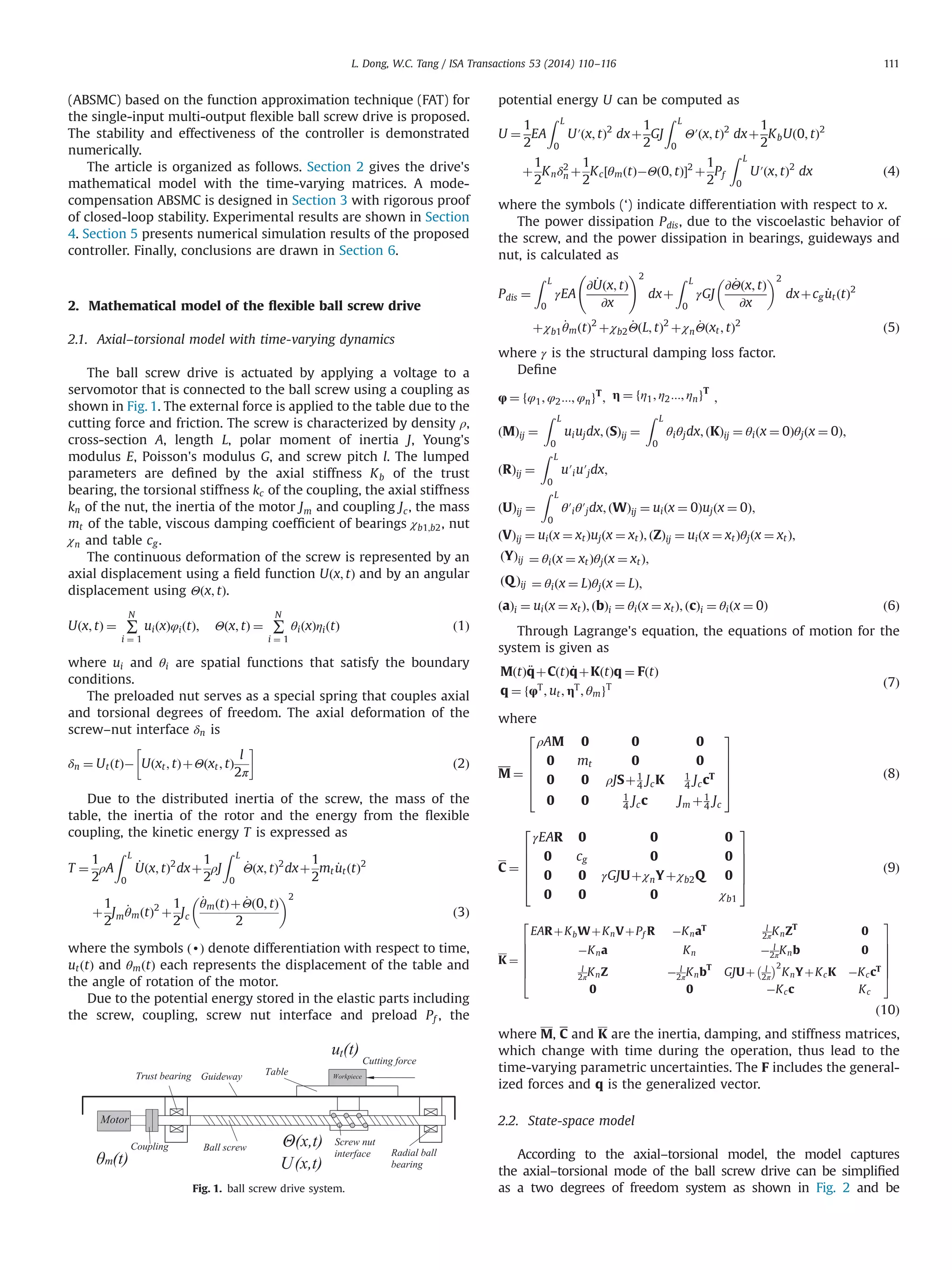 Adaptive backstepping sliding mode control of flexible ball screw ...