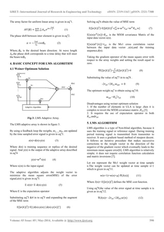 Adaptive beamforming using lms algorithm | PDF