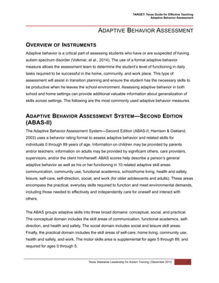 Adaptive behavior | PDF