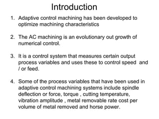 Adaptive control machine process | PPT