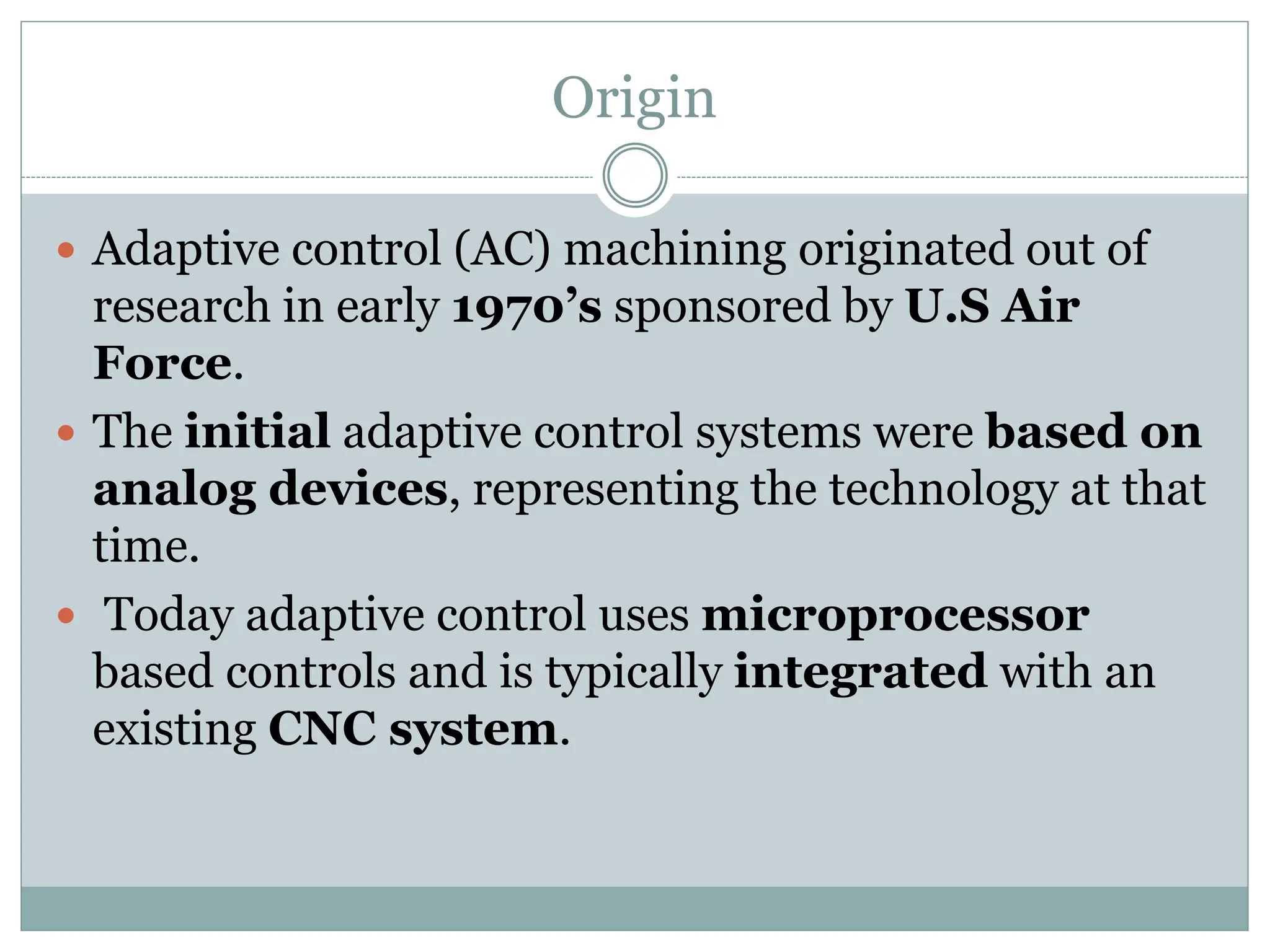 adaptivecontrol ppt for computer Integrated | PPT