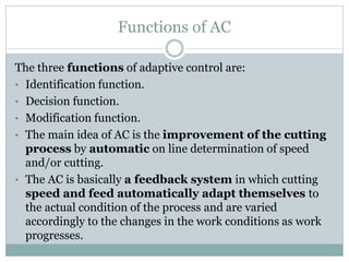 adaptivecontrol ppt for computer Integrated | PPT