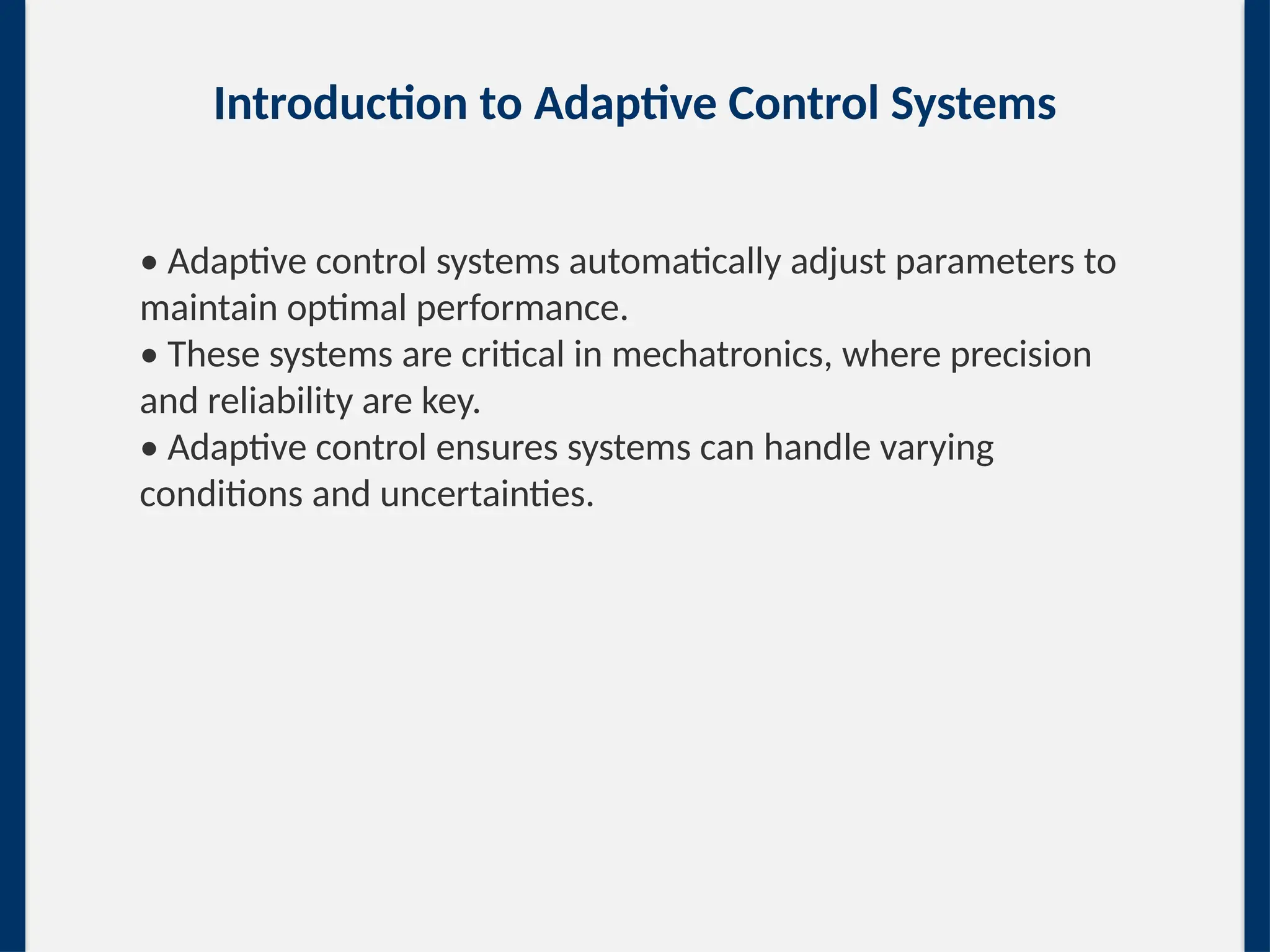 Adaptive Control Systems Enhanced No Images Presentation Pptx