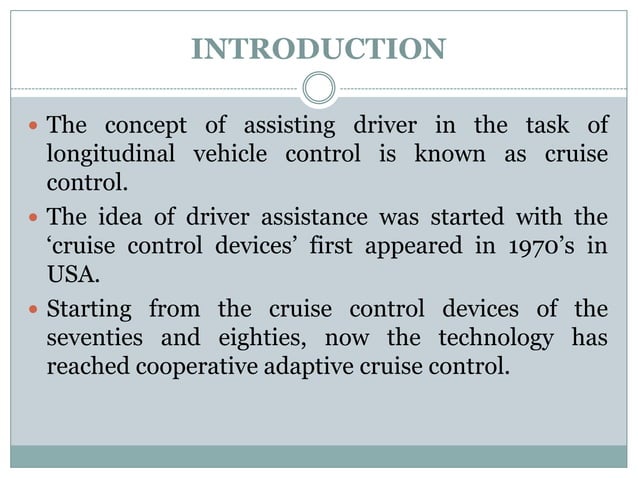 Adaptive cruise control’ | PPTX