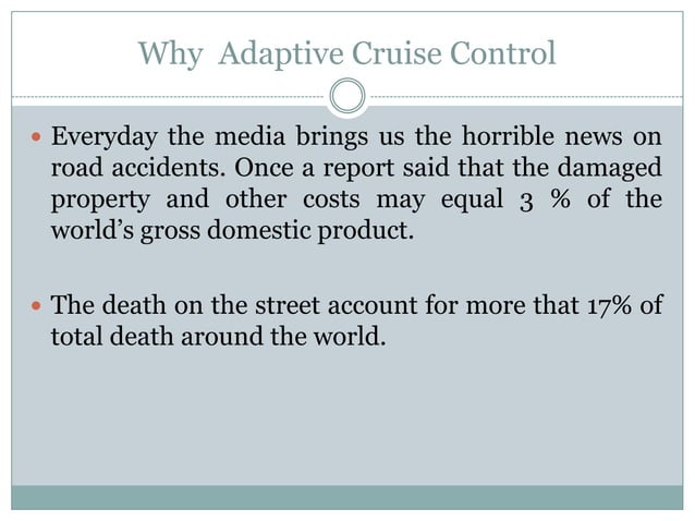 Adaptive cruise control’ | PPTX