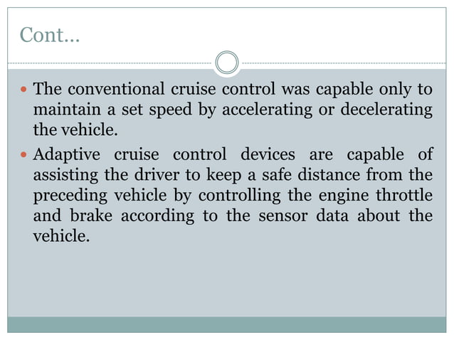 Adaptive cruise control’ | PPTX
