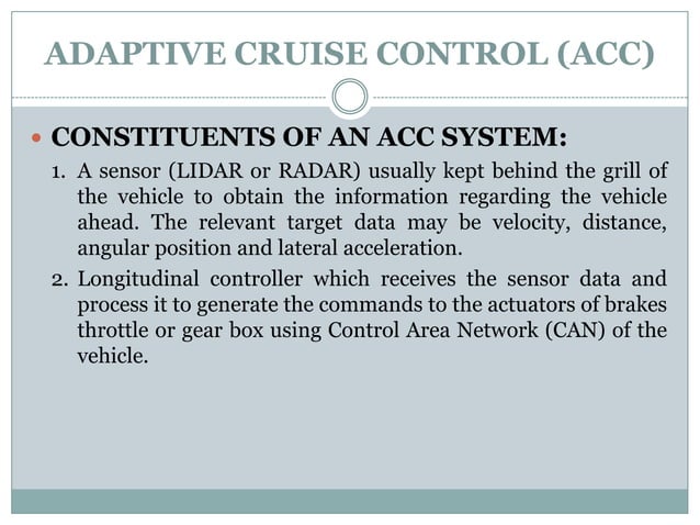 Adaptive cruise control’ | PPTX