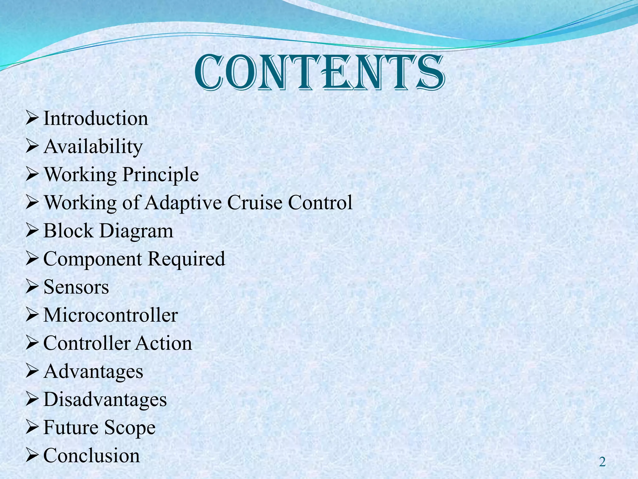 Adaptive cruise control | PPTX