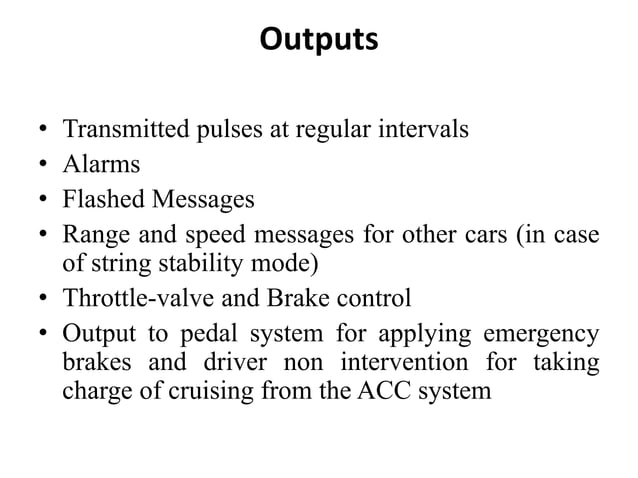Adaptive cruise control acc | PPT