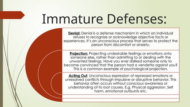 Adaptive Defense Mechanism include impact on mental health | PPTX