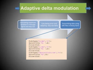 Adaptive delta modulation of Speech signal | PPTX