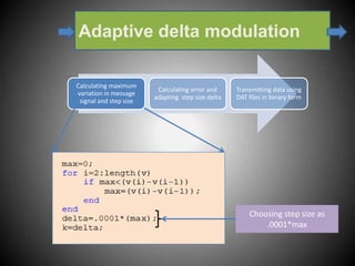Adaptive delta modulation of Speech signal | PPTX