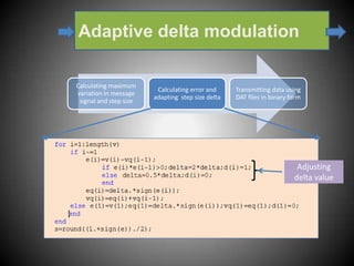 Adaptive delta modulation of Speech signal | PPTX