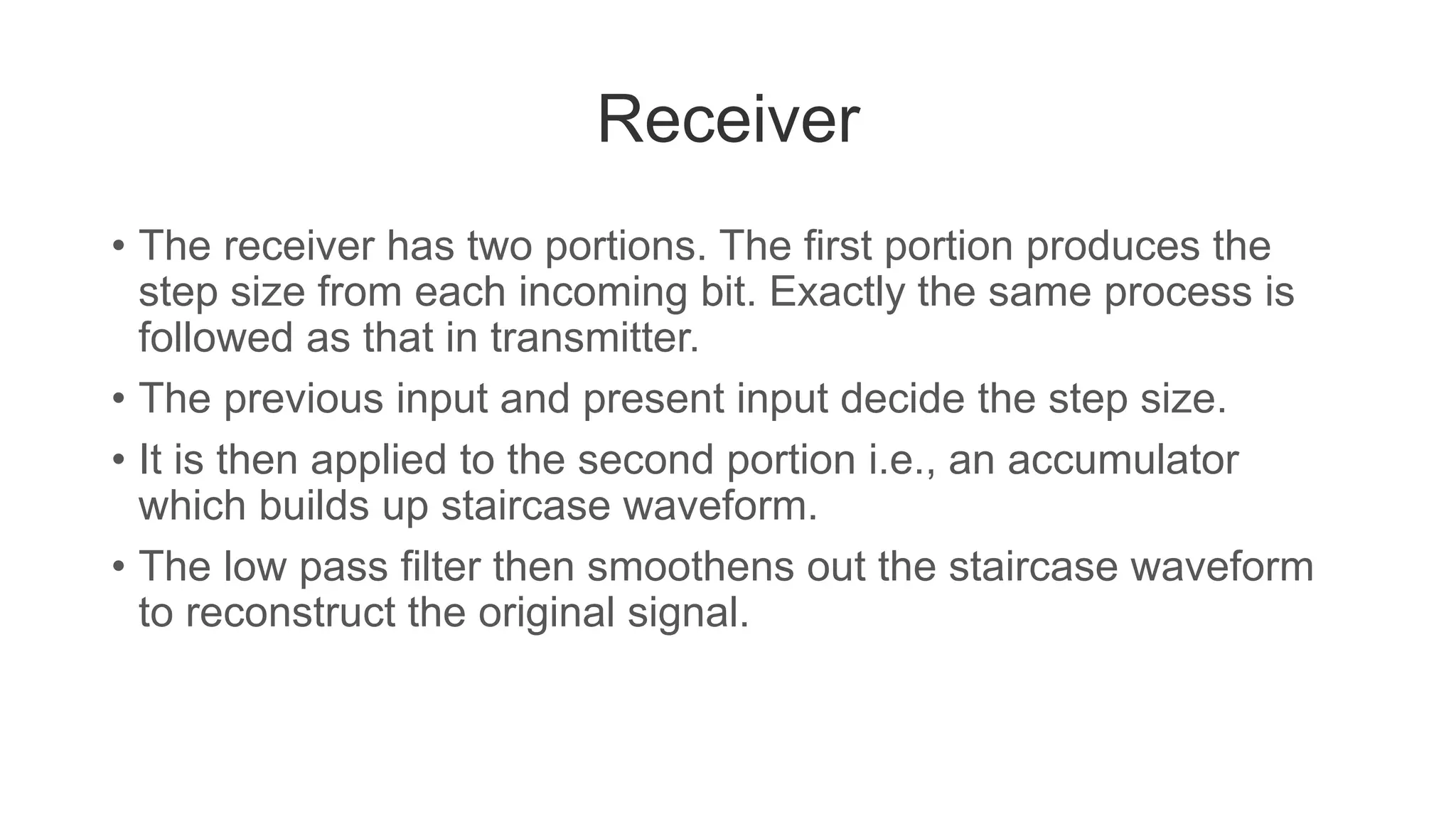 Adaptive delta modulation | PPTX