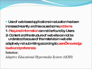 Adaptive Educational Hypermedia | PPT