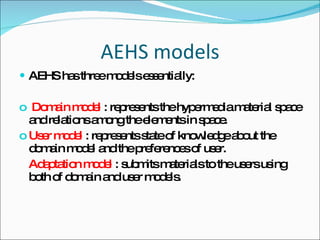 Adaptive Educational Hypermedia | PPT
