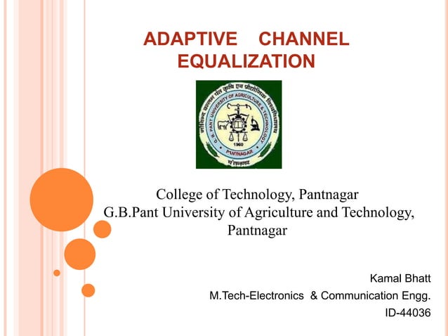 Adaptive equalization | PPT