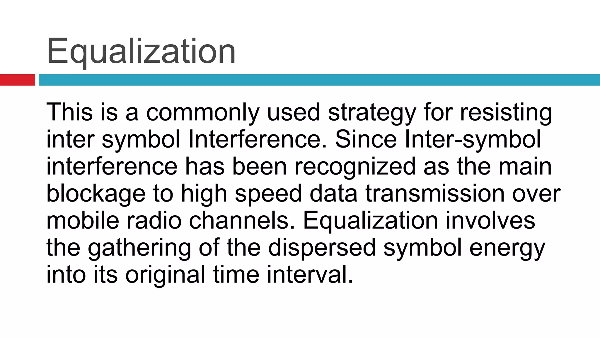 Adaptive equalization | PPTX