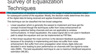 Adaptive equalization | PPTX