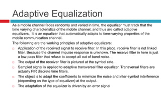 Adaptive equalization | PPTX