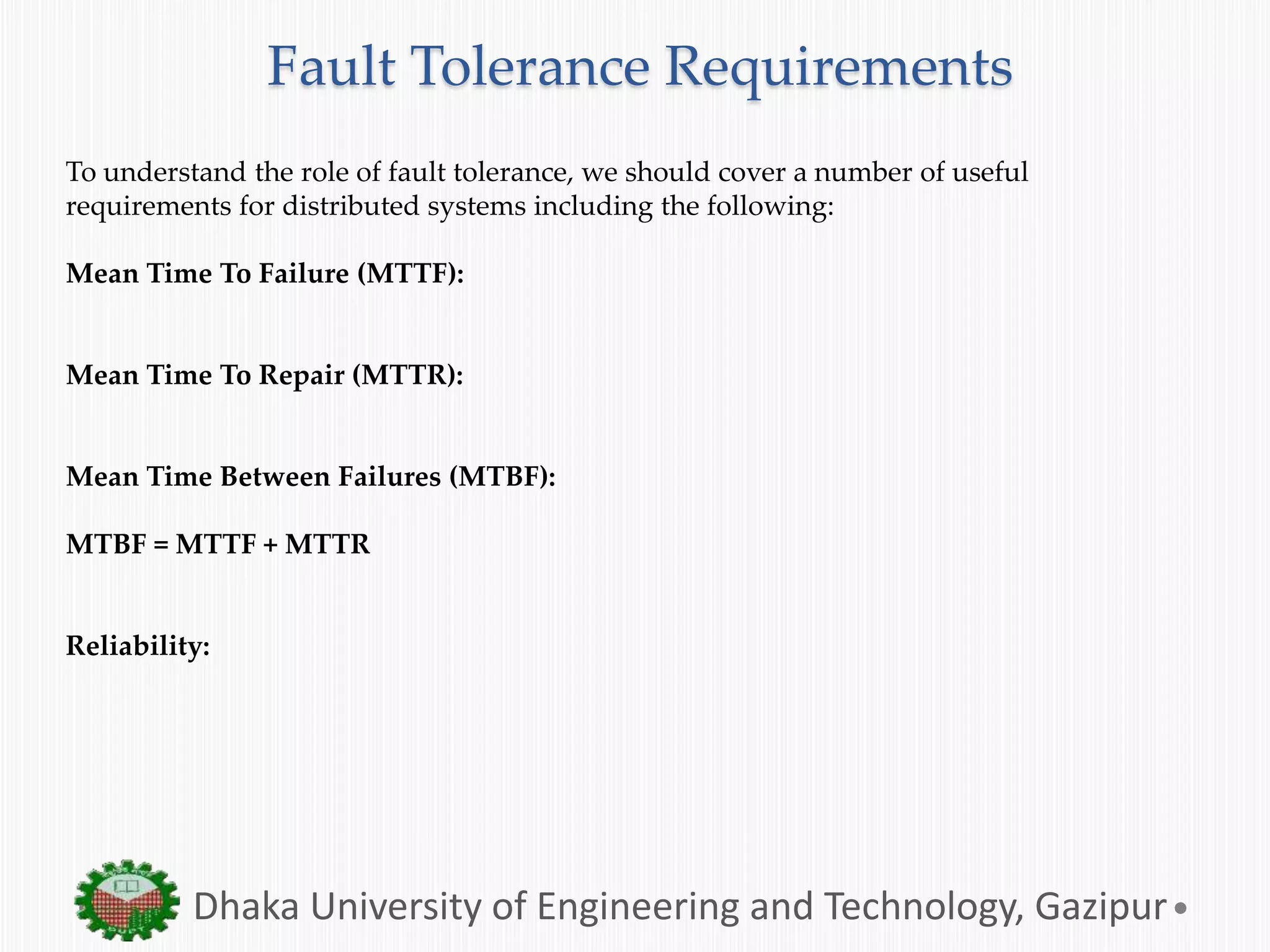 Adaptive fault tolerance in cloud survey | PPT | Cloud Computing | Internet