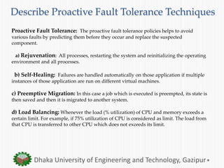 Adaptive fault tolerance in cloud survey | PPT | Cloud Computing | Internet