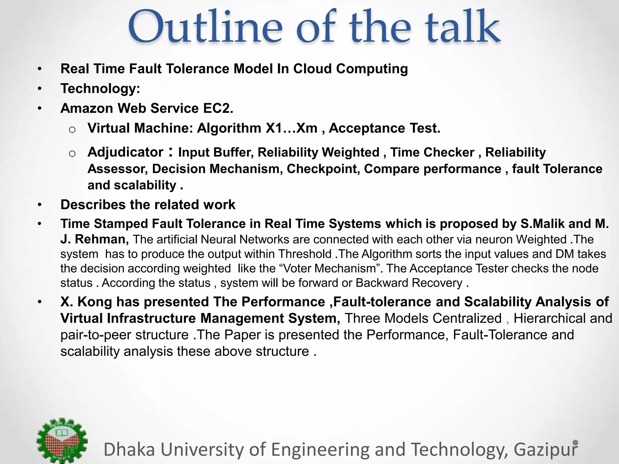 Adaptive fault tolerance in real time cloud_computing | PPT
