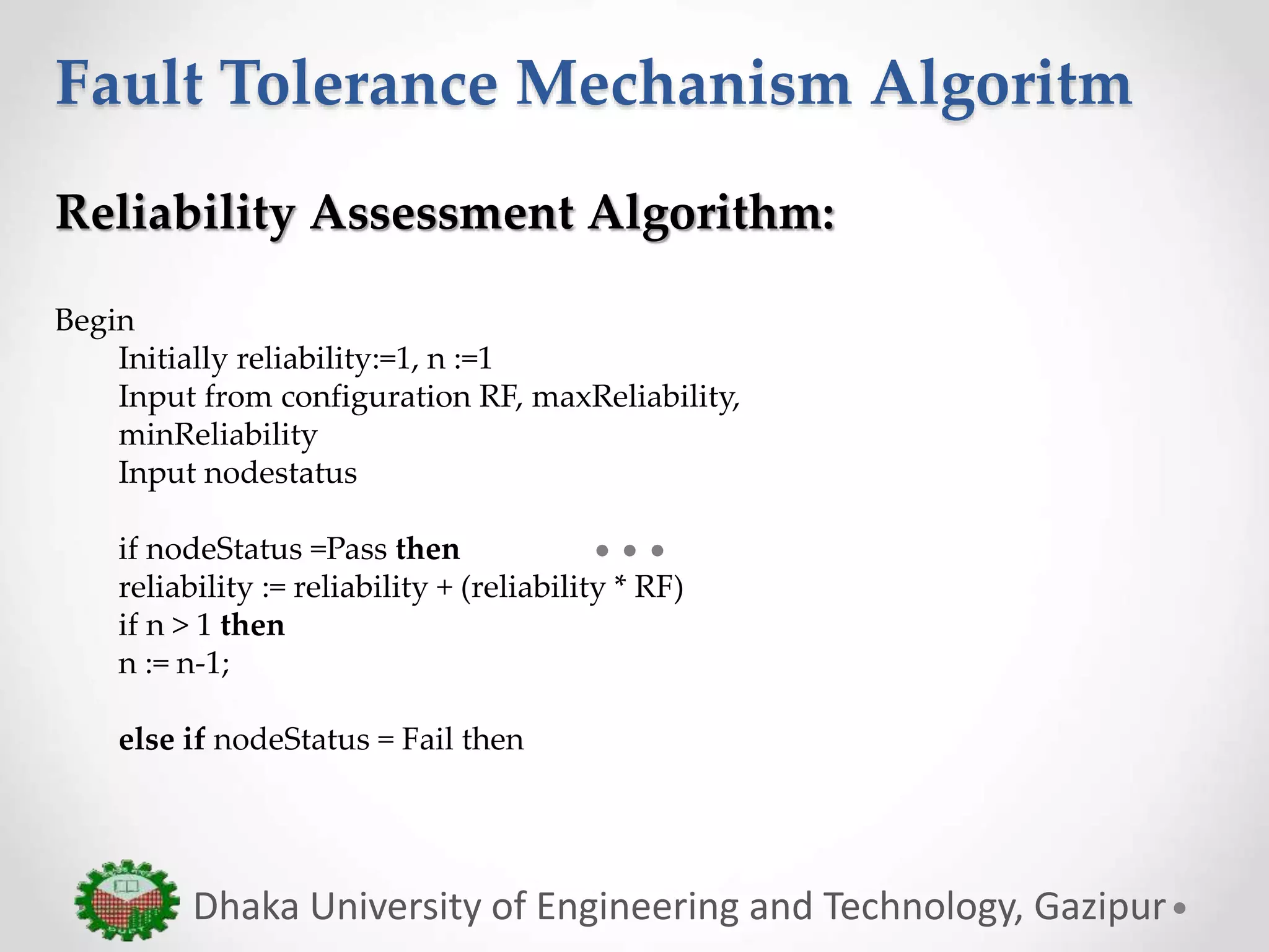 Adaptive fault tolerance in real time cloud_computing | PPT