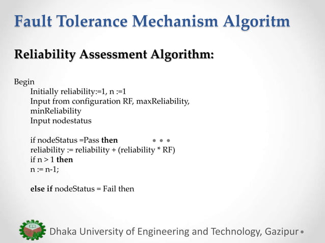 Adaptive fault tolerance in real time cloud_computing | PPT