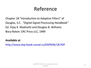 Adaptive filter | PPT