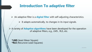 Adaptive filter | PPTX