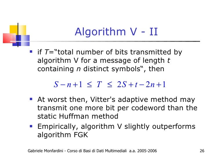 Adaptive Huffman Coding