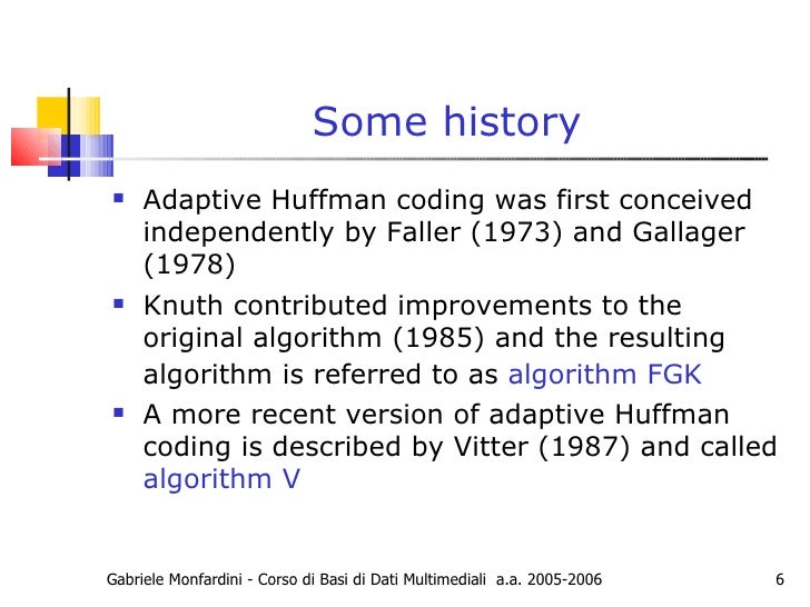 Adaptive Huffman Coding