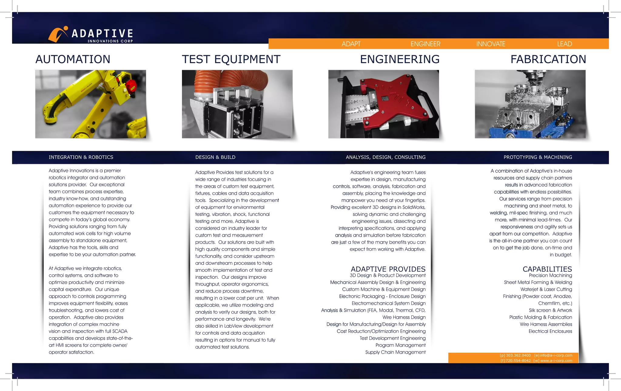 Adaptive Innovations General Print Brochure | PPT