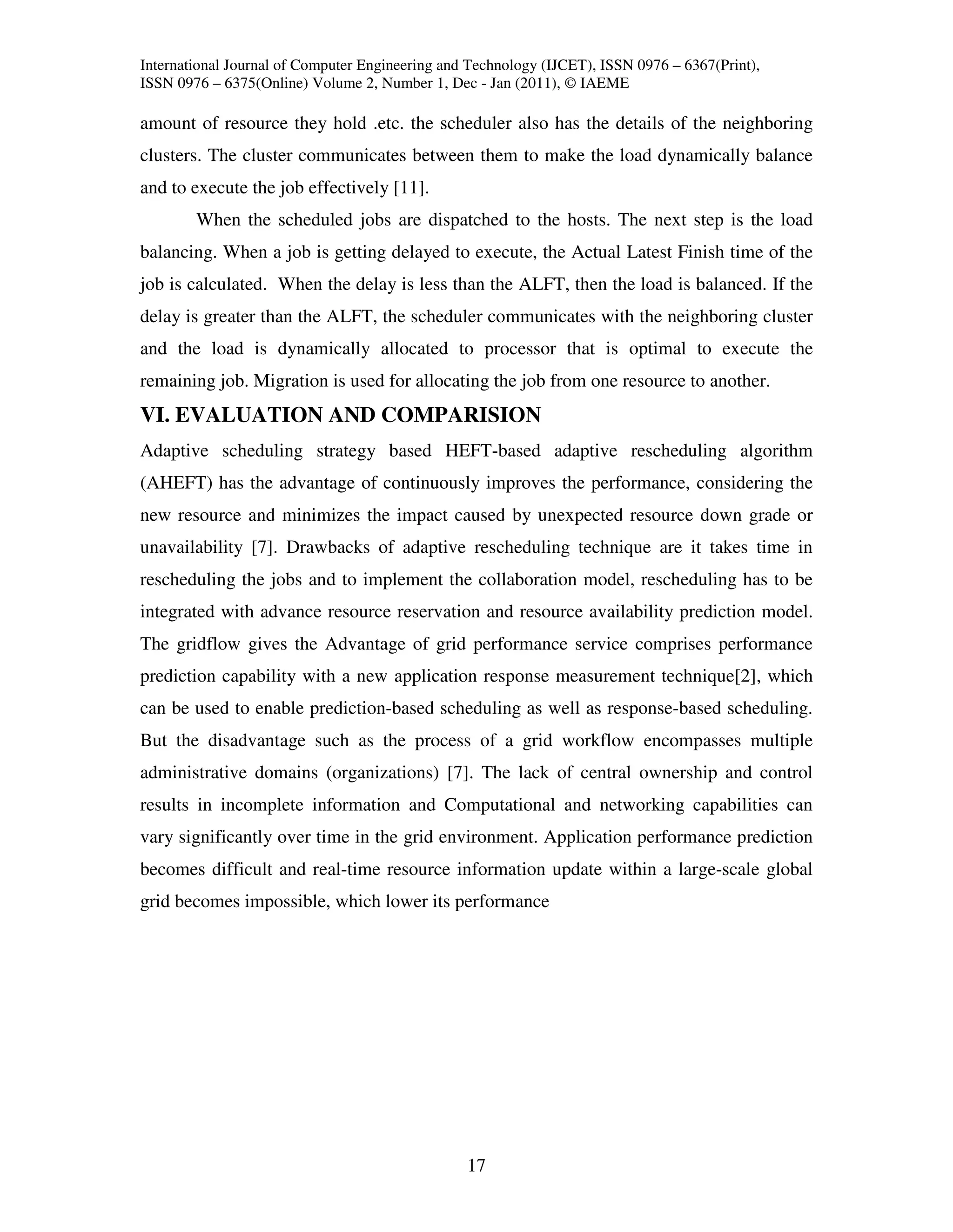 Adaptive job scheduling with load balancing for workflow application | PDF
