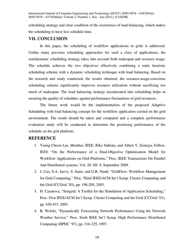 Adaptive job scheduling with load balancing for workflow application | PDF