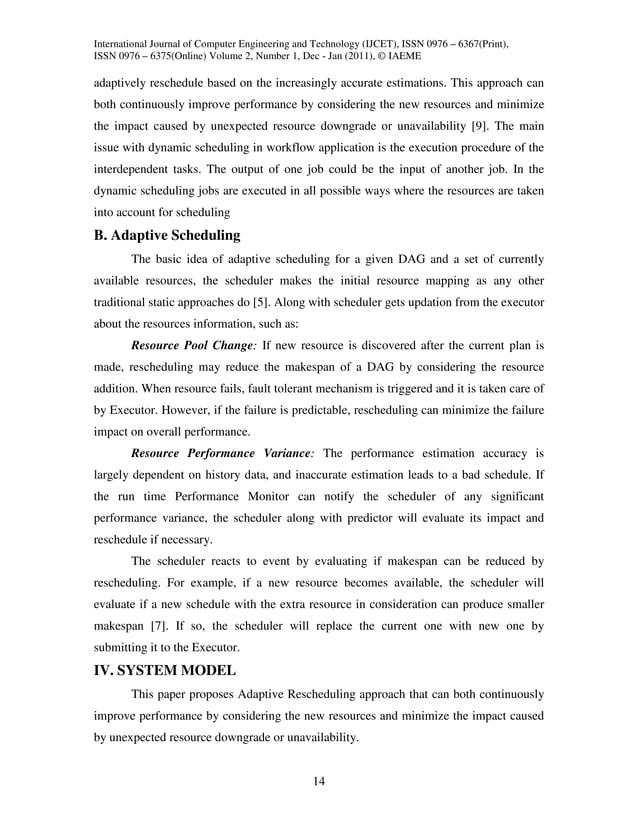 Adaptive job scheduling with load balancing for workflow application | PDF